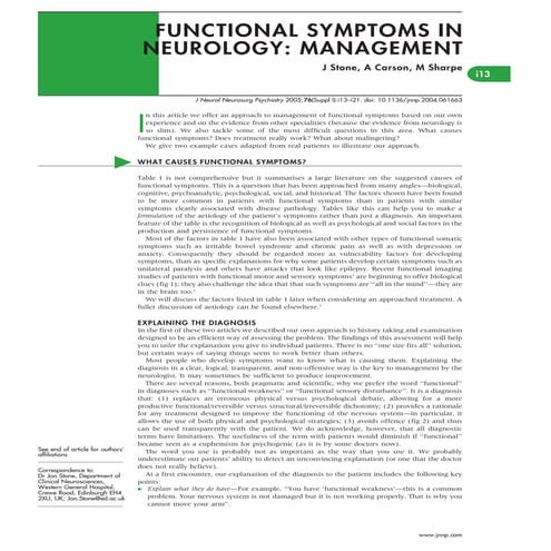 Tests for Functional Neurological Disorder | PPTX