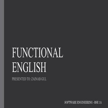 FUNCTIONAL ENGLISh(tenses and its types) | PPTX