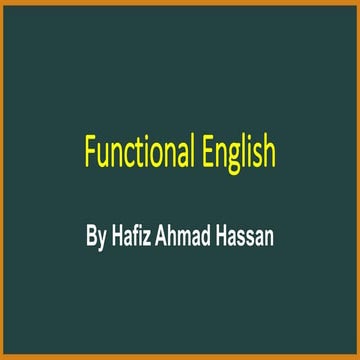 Functional English Course Lecture No 06.pptx