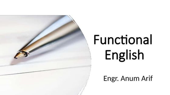 Introduction to Functional English.pptx | Education