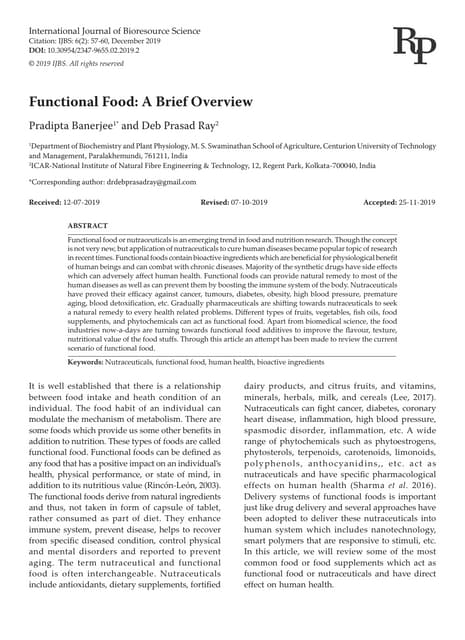 Nutraceuticals and functional foods | PPTX