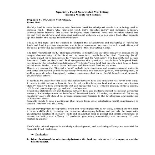 Functional food and food ingredients marketing | PDF