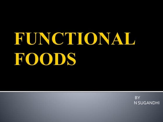 Functional food | PPTX