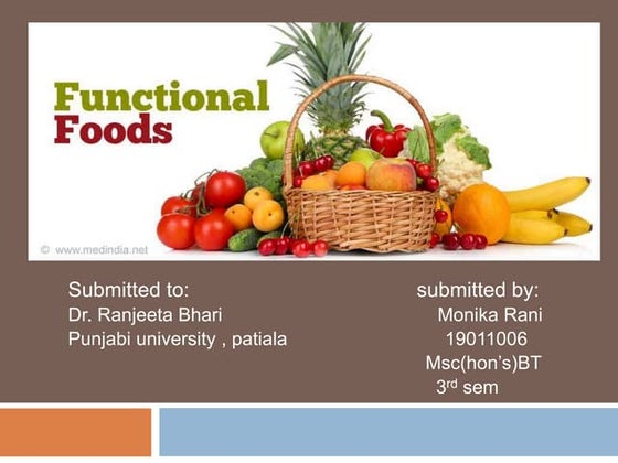 Functional food | PPTX
