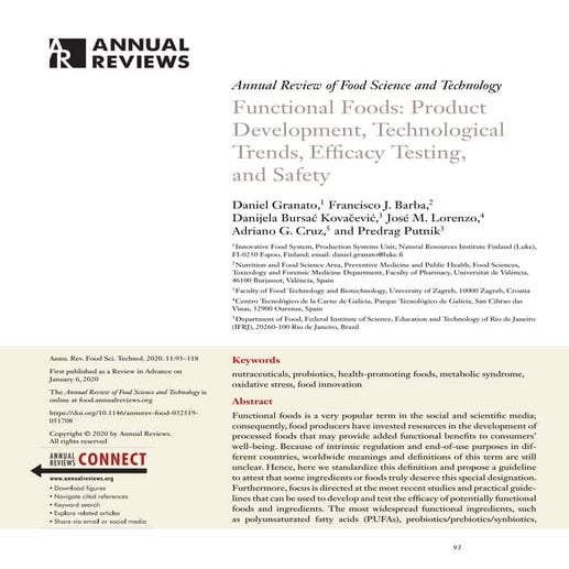 Functional Foods Product Product Development, Technological Trends ...