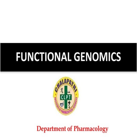 Functional Genomics Ppt