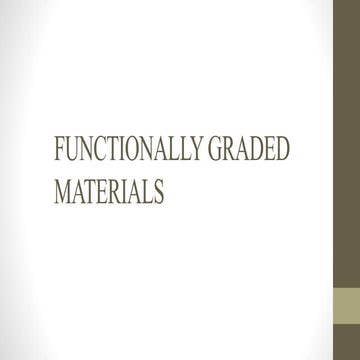 Functional graded materials | PPTX