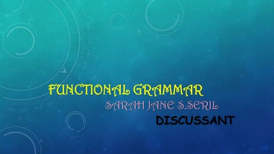 Functional approaches | PPT