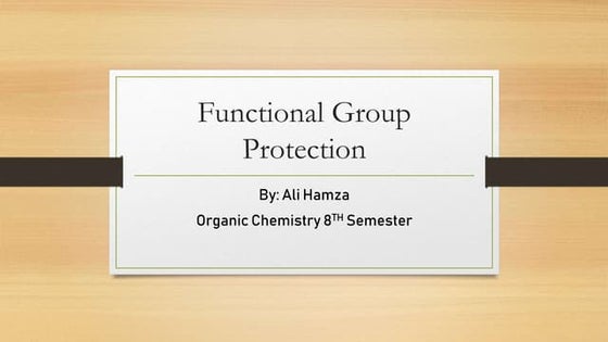 Protection for amino group and amino acid | PPTX