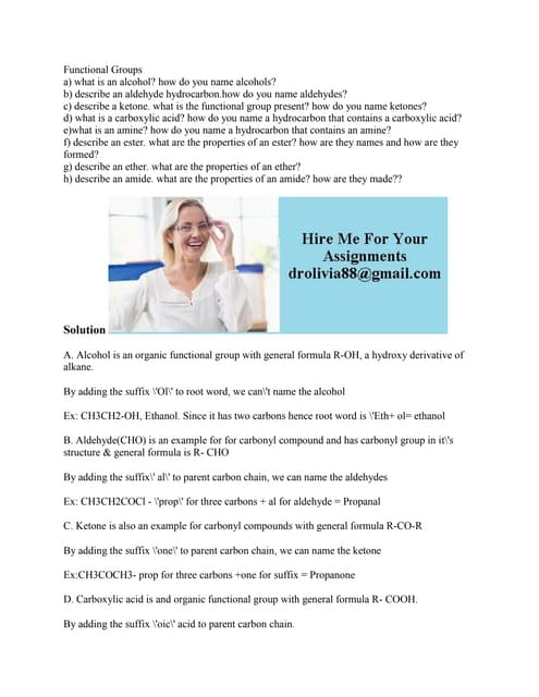 Carbon and its compounds table and its functional group | PPTX ...