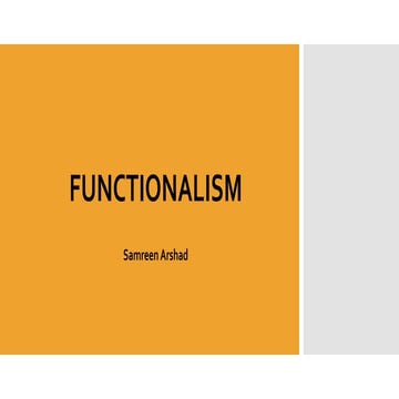 functionalism.pptx | Biological Sciences | Science