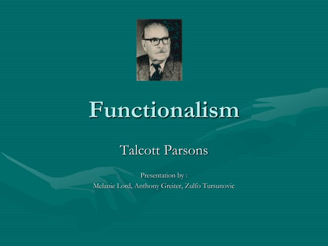 Functionalism 1 Ppt