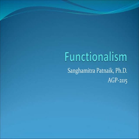 Functionalism 1.ppt - kiit school of law | PPT