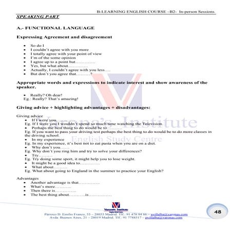 FUNCTIONAL LANGUAGE B2 - TRINITY INTEGRATED SKILLS | PDF