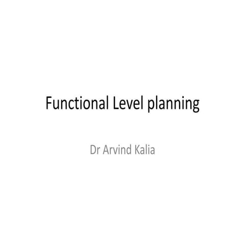 Functional Level planning.pptx | Business Administration | Business