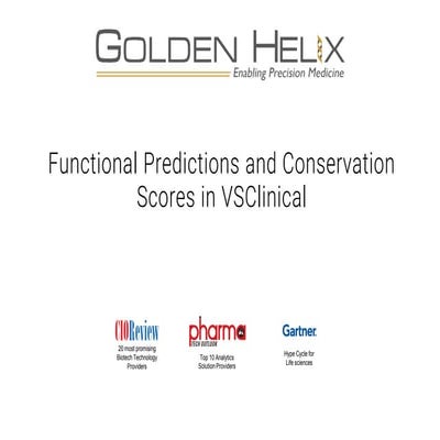 Functional Predictions And Conservation Scores In Vsclinical Ppt