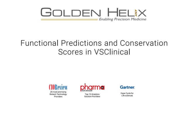 Functional Predictions And Conservation Scores In Vsclinical Ppt