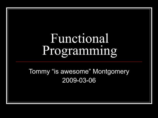 Introduction To Functional Programming In Javascript Ppt