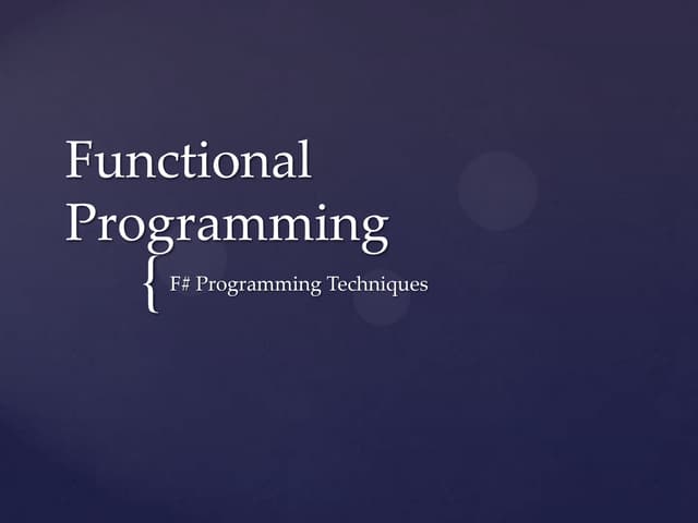 Functional Programming Advanced Ppt