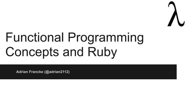 Functional Programming Ruby Mty Ppt