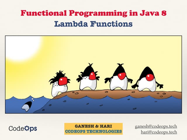 Functional Programming in Java 8 - Exploiting Lambdas | PPT Functional Programming in Java 8 - Exploiting Lambdas | PPT
