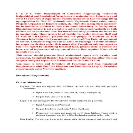FUNCTIONAL AND NON FUNCTIONAL REQUIREMENT | PDF