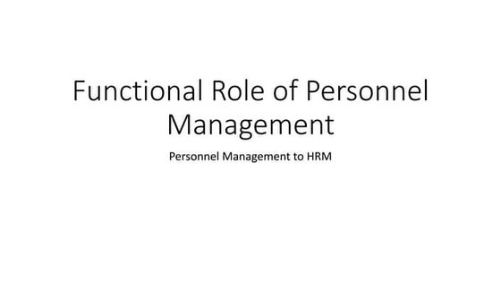 Function of human resource management | PDF