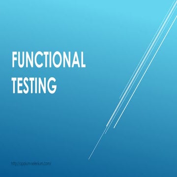 Functional testing | PPT