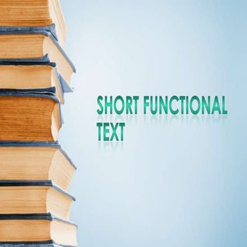 Short Functional Text (with examples) | PPTX