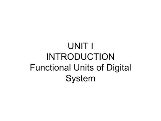 Functional Units of Digital System & Their Interconnection.pptx