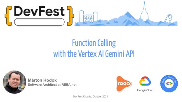 Function Calling With The Vertex Ai Gemini Api Ppt