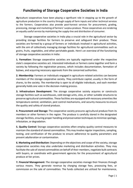 Types & Categories of Cooperatives | PPT