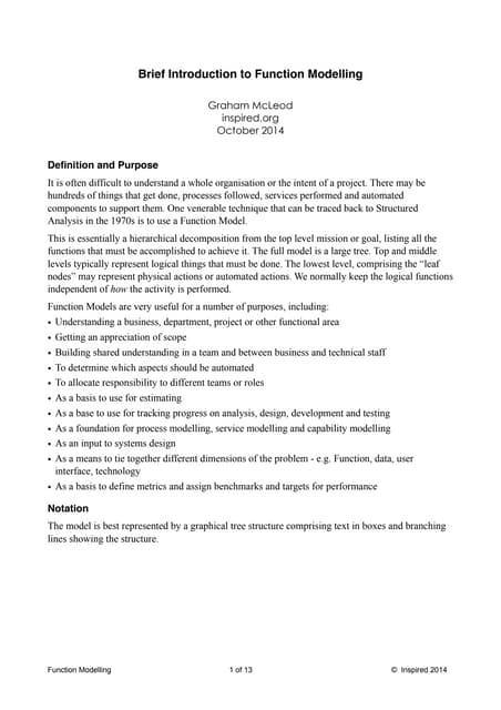 Function Modeling Introduction Pdf 9060
