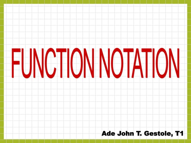 Function Notation.ppt