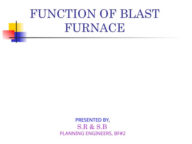 BASIC OXYGEN STEELMAKING (BOS) - The Processing Route (blast furnace - basic oxygen furnace ...