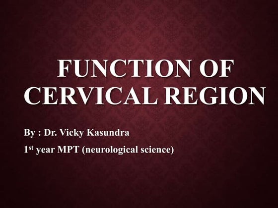 Assignment cervical spine | PDF