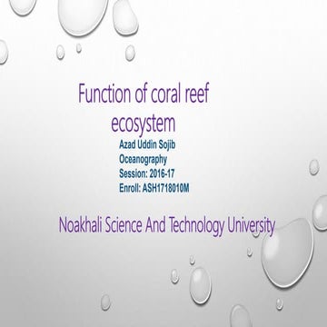 Function of coral reef.. | PPT