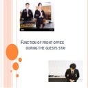 Function of front office | PPTX