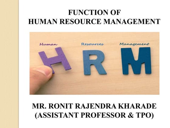 HUMAN RESOURCE MANAGEMENT EXTERNAL AND INTERNAL ENVIRONMENT | PPTX