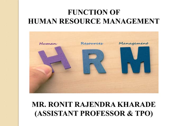 Functions of hrm | PPTX