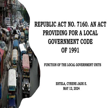 Function of Local Government In the Local Government Unit | PPT