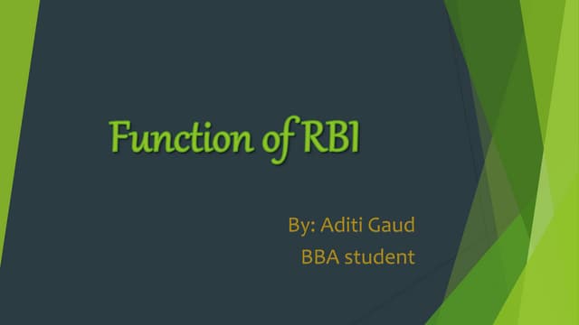 Role of RBI in Control of Credit - Economics Project Class 12 (2019-20 ...
