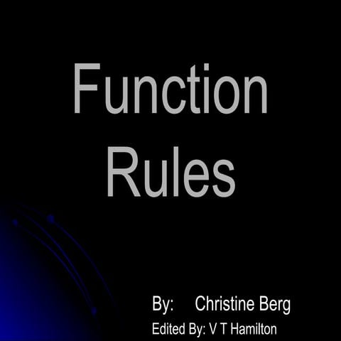 Function rules | PPT