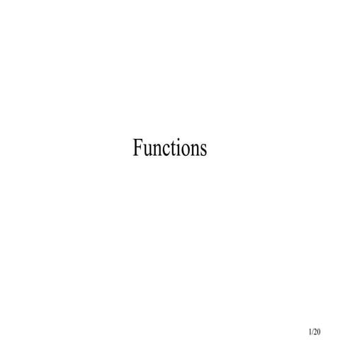 Functions | PPT