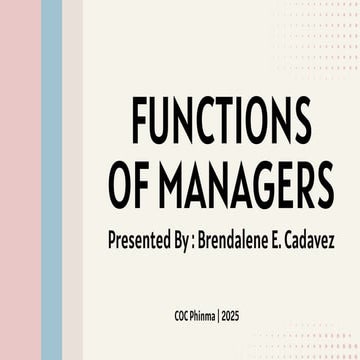 Functions-Of-Managers and different characteristics of a good managers ...