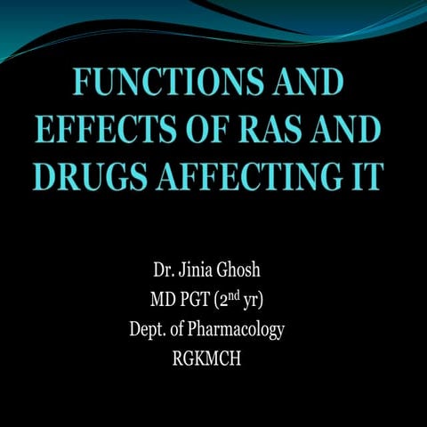 Functions and effects of ras and drugs affecting | PPTX