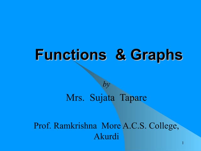 Functions And Graphs Pps Physics Science
