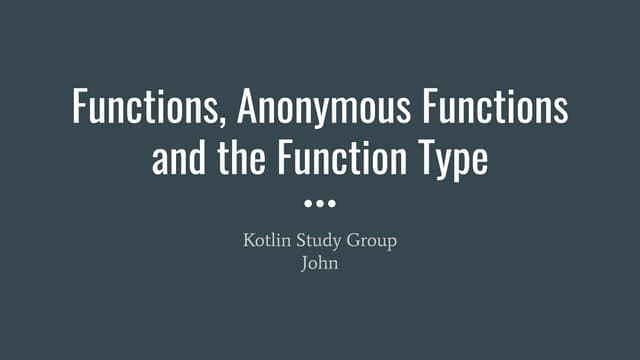 Functions Anonymous Functions And The Function Type Ppt 9023