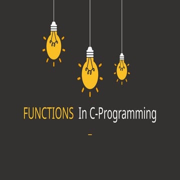 Functions Used In C Programming And Its Types Ppt 7527