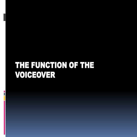 Functions of a voiceover | PPT